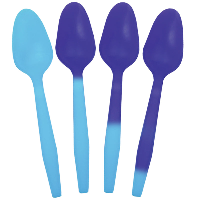 Color Changing Plastic Dessert Spoons - Frozen Dessert Supplies