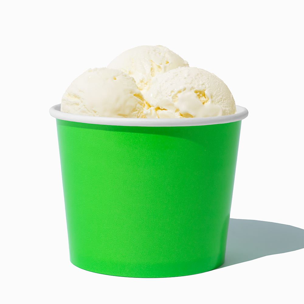 12 oz Green Ice Cream Cups - Frozen Dessert Supplies