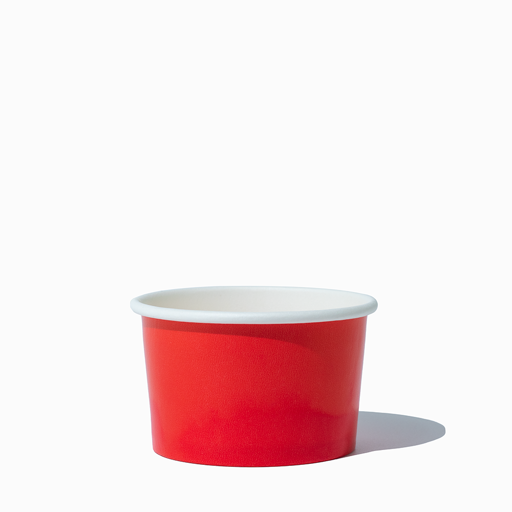 4 oz Red Frozen Yogurt Cups - Frozen Dessert Supplies