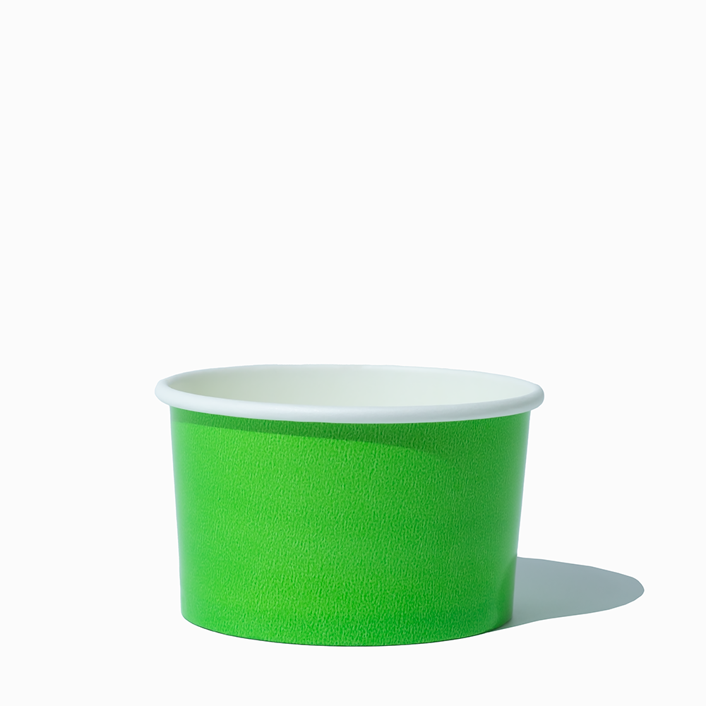 UNIQ 5 oz Green Ice Cream Cups - Frozen Dessert Supplies