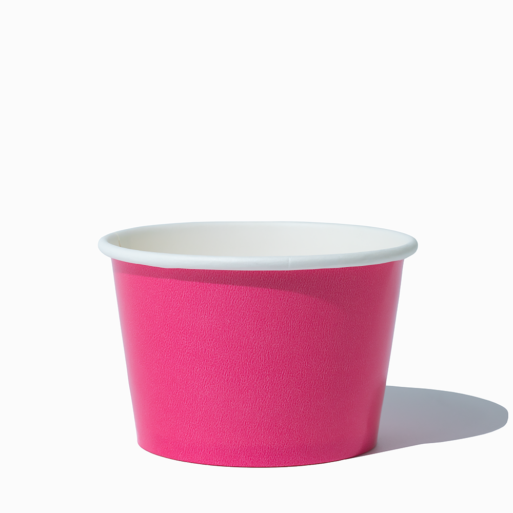 8 oz Pink Frozen Yogurt Cups - Frozen Dessert Supplies