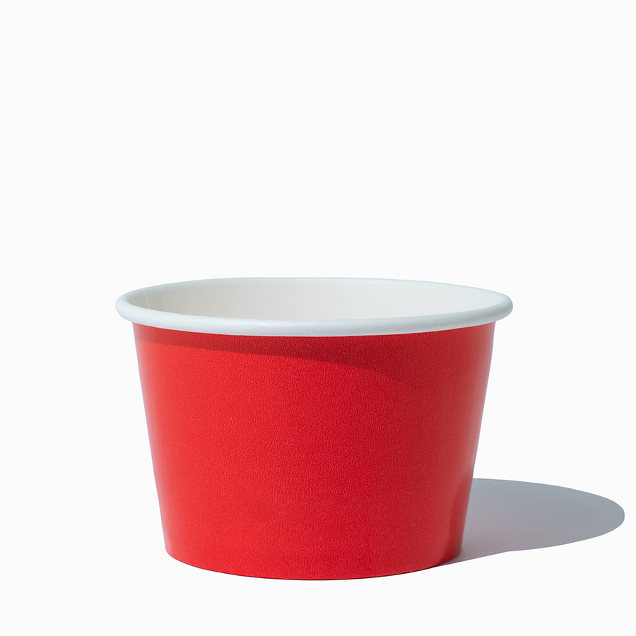Red Paper Ice Cream Cups - Wholesale & Bulk - Frozen Dessert Supplies