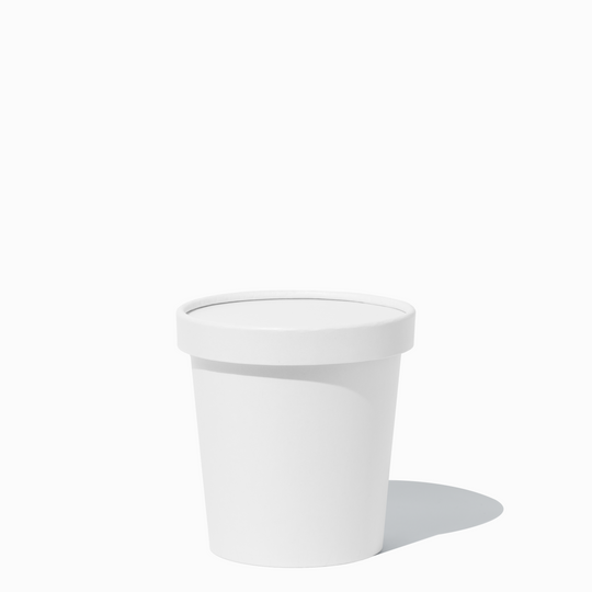 UNIQ 8/12/16 oz Premium Compostable White Paper To-Go Container Lids ...