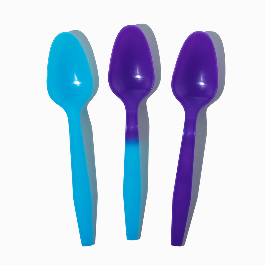 Color Changing Plastic Dessert Spoons - Frozen Dessert Supplies