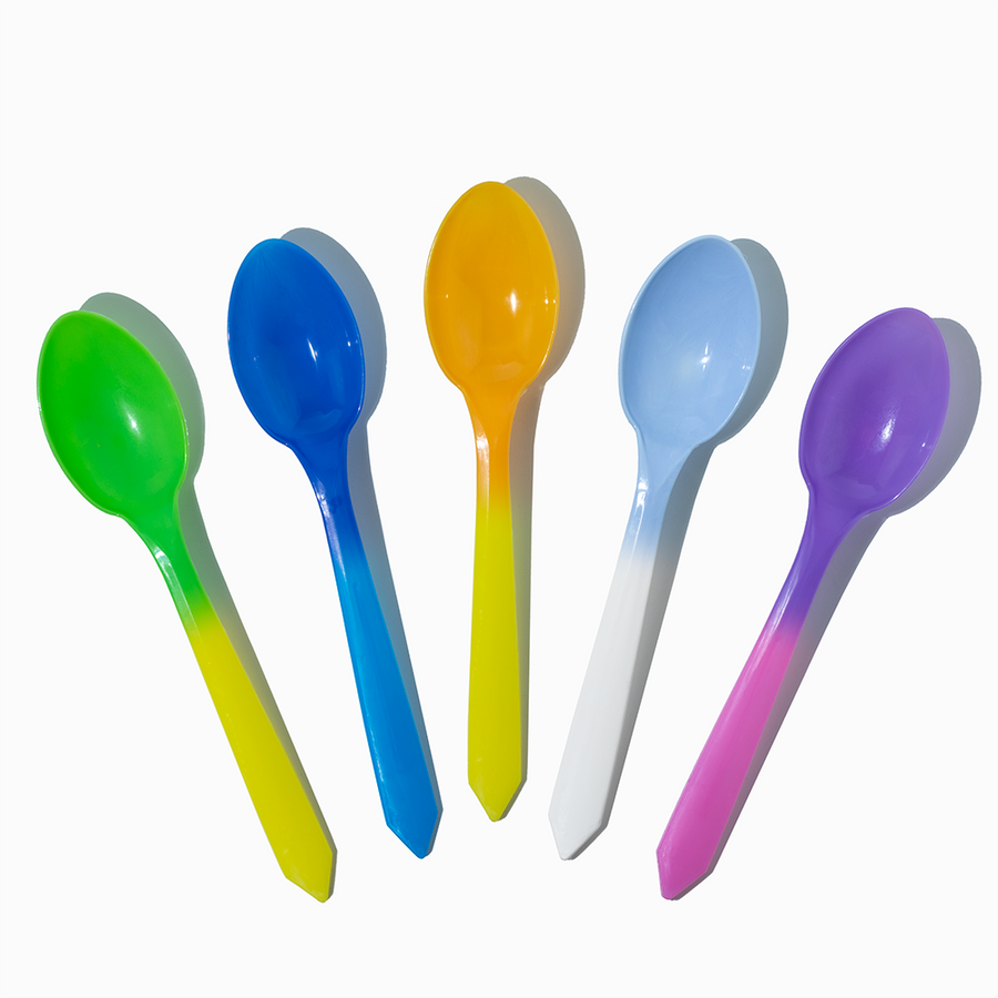 Color Changing Plastic Dessert Spoons - Frozen Dessert Supplies