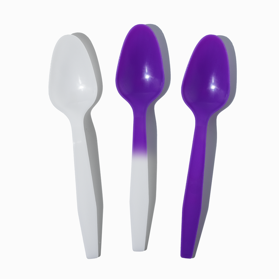 Color Changing Plastic Dessert Spoons - Frozen Dessert Supplies