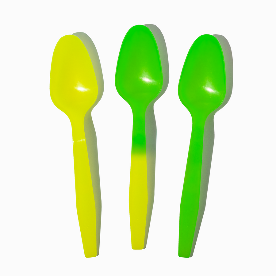 Color Changing Plastic Dessert Spoons - Frozen Dessert Supplies
