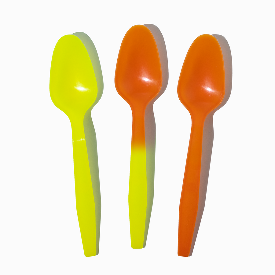 Color Changing Plastic Dessert Spoons - Frozen Dessert Supplies