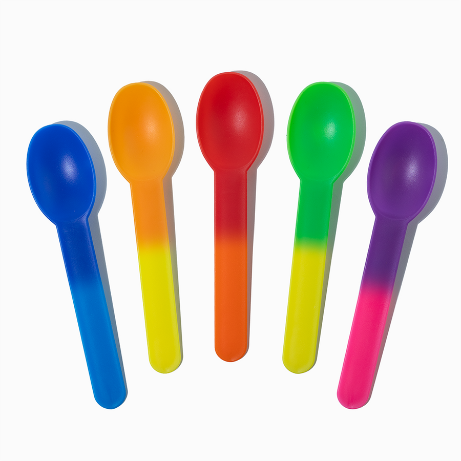 Color Changing Plastic Dessert Spoons - Frozen Dessert Supplies