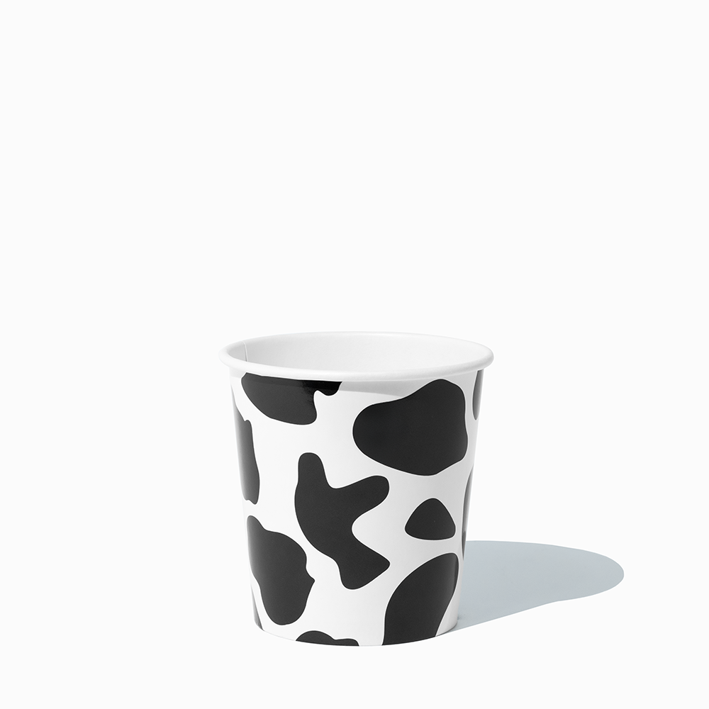 UNIQ Pint 16 oz Premium Cow Print Paper To-Go Containers - 1000/Case ...