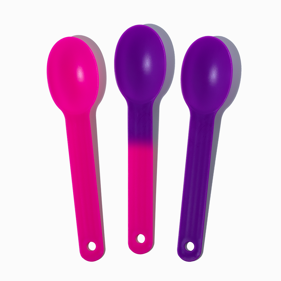Color Changing Plastic Dessert Spoons - Frozen Dessert Supplies