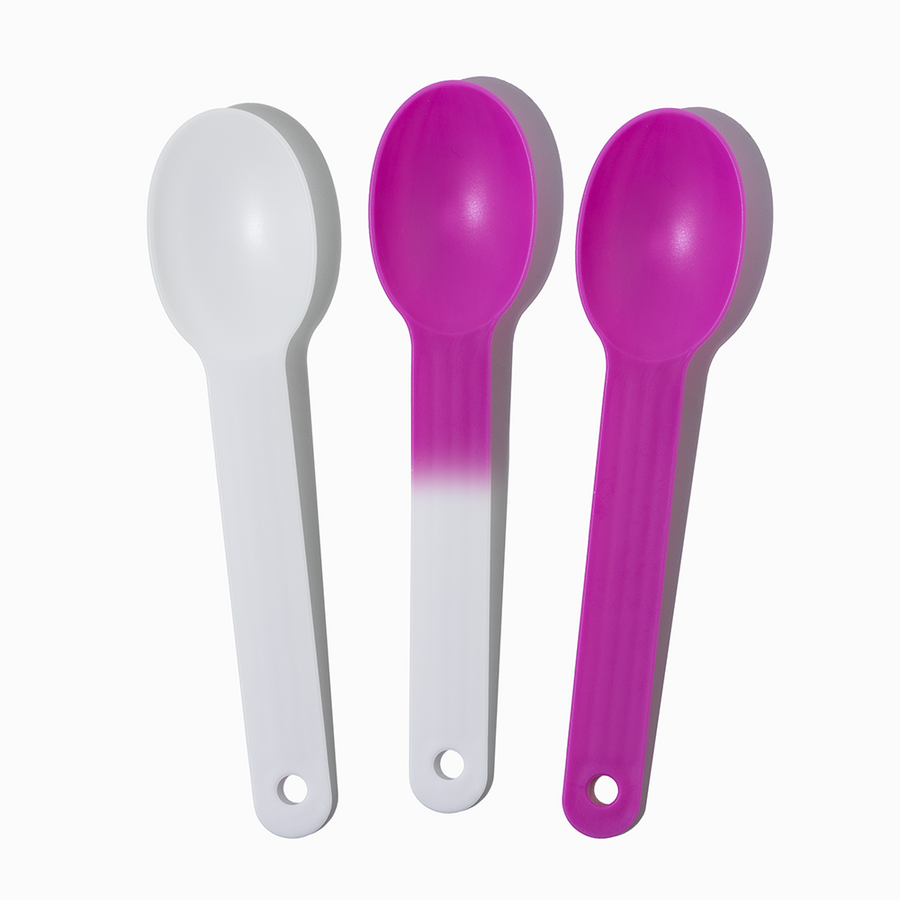 Color Changing Plastic Dessert Spoons - Frozen Dessert Supplies