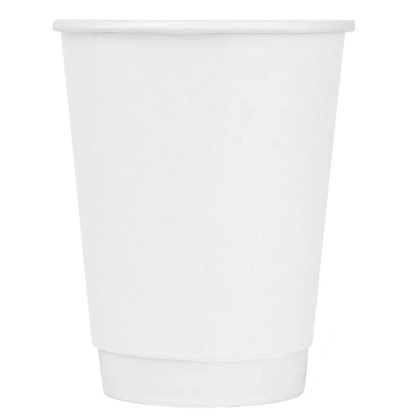 UNIQ 16 oz Double Wall White Hot Paper Cup - 500/Case - Frozen Dessert ...