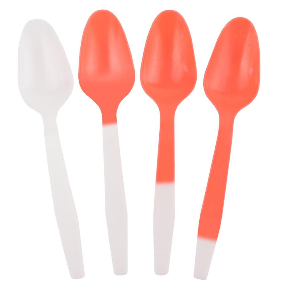 Colorful Crazy Color Changing Spoons -White to Orange Frozen Dessert ...
