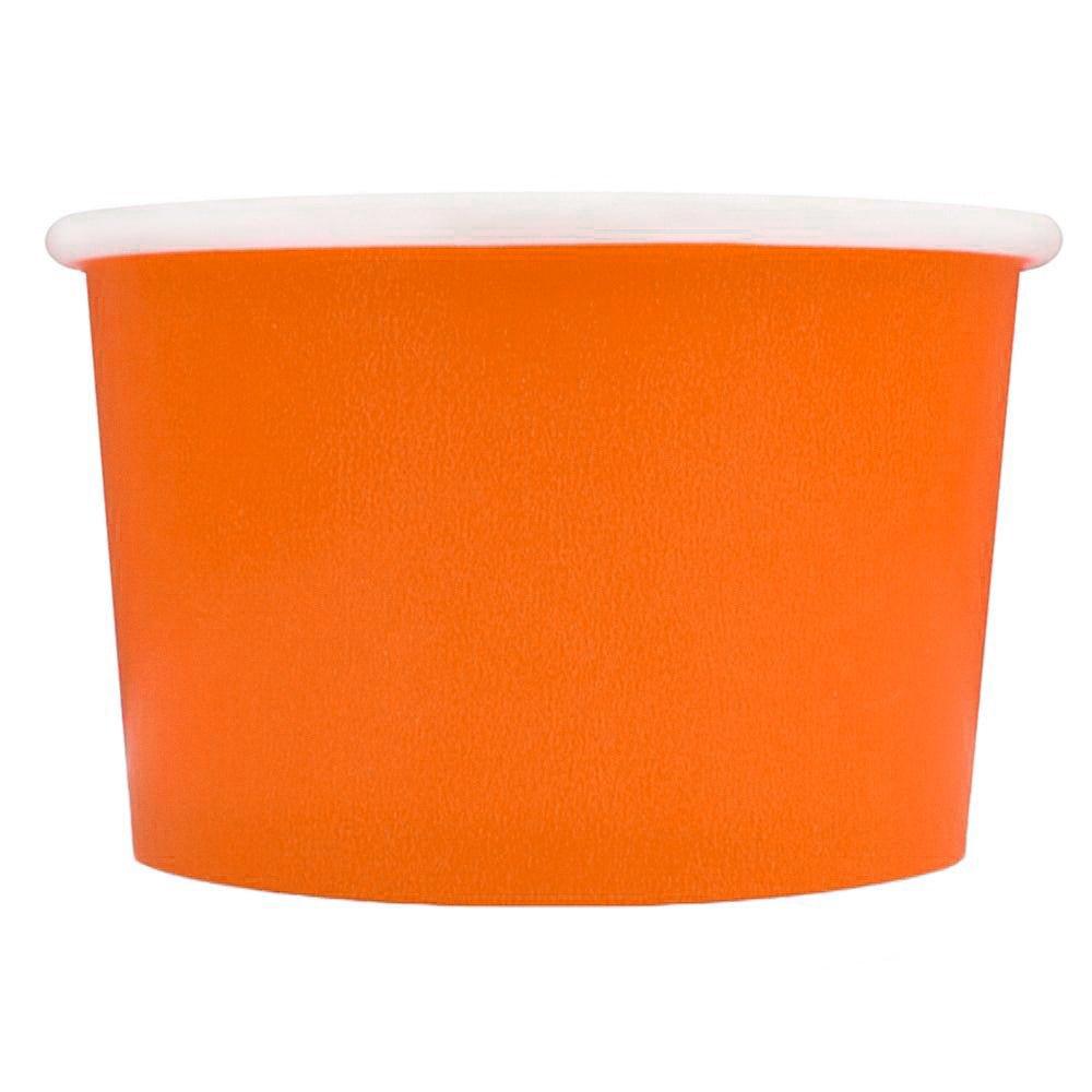 UNIQ 4 oz Orange Frozen Yogurt Cups - Frozen Dessert Supplies