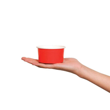 Red Paper Ice Cream Cups - Wholesale & Bulk - Frozen Dessert Supplies