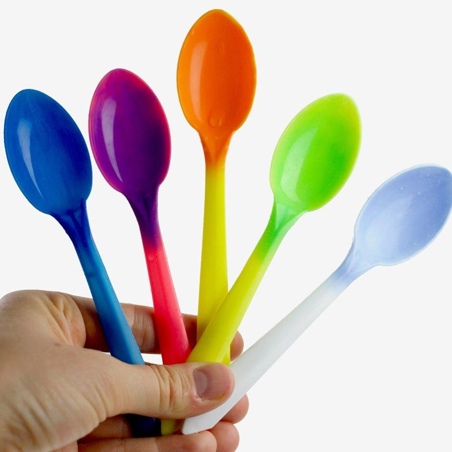 Crazy Color Changing Spoons for Dessert - Mixed Colors - Frozen Dessert ...