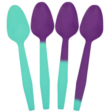 Color Changing Plastic Dessert Spoons - Frozen Dessert Supplies