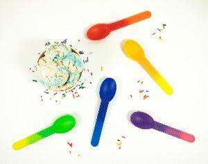 Color Changing Plastic Dessert Spoons - Frozen Dessert Supplies