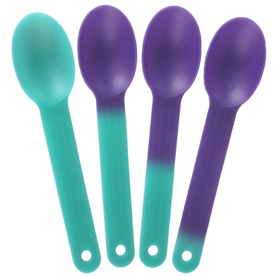Color Changing Plastic Dessert Spoons - Frozen Dessert Supplies