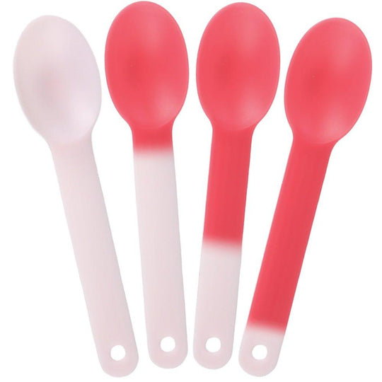 Color Changing Plastic Dessert Spoons - Frozen Dessert Supplies